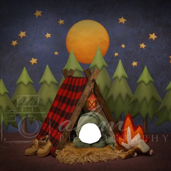 Hunting Newborn Digital Background - Etsy