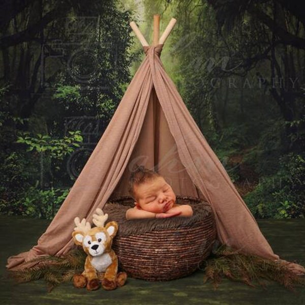 Hunting Newborn Digital Background - Etsy