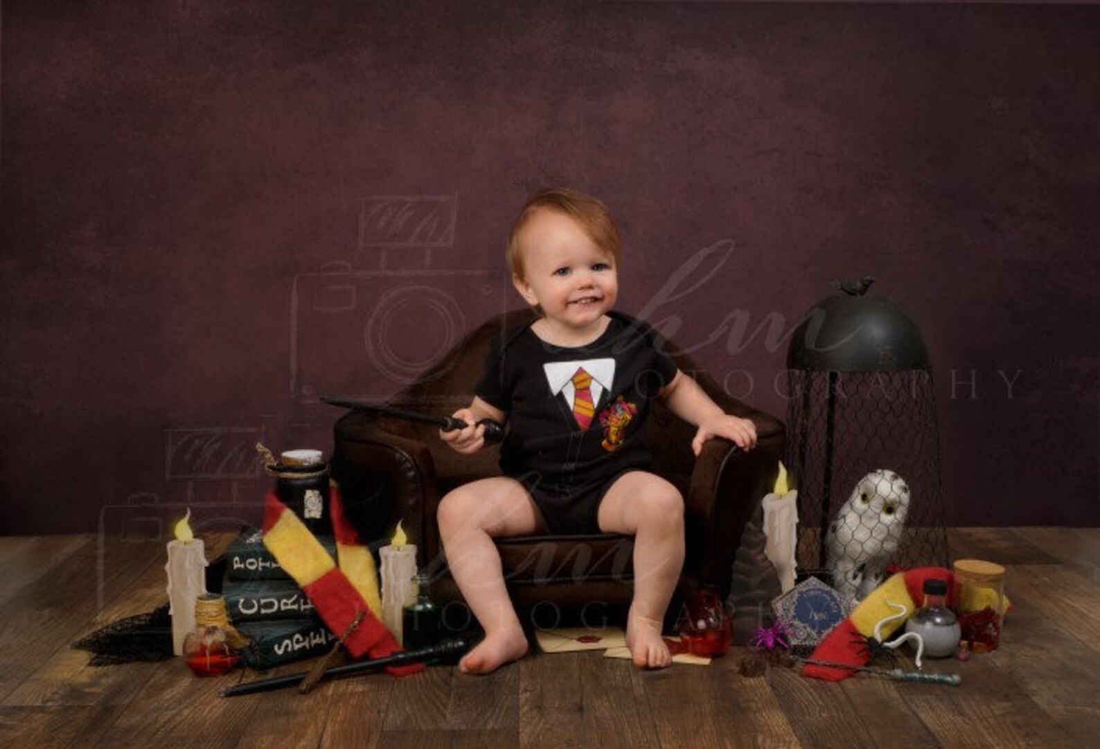 Newborn Digital Backdrop Wizard Boy Owl School Spells Baby - Etsy