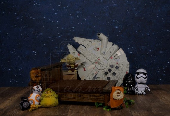 Newborn Digital Backdrop Star Wars Boy Space Bed Theme Baby | Etsy