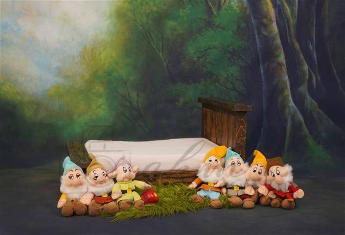 Newborn Digital Backdrop Dwarfs Dwarf Snow White Princess | Etsy