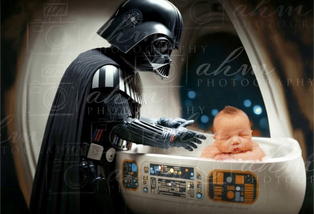 Star Wars Darth Vader Newborn Sitter Children's Digital Backdrop Bed ...