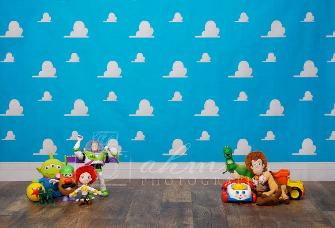 Sitter Toy Backdrop Boy Girl Story Digital Baby Sitting up One Year ...