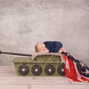 Newborn Digital Backdrop Tank American Flag Army Boy Baby Background ...