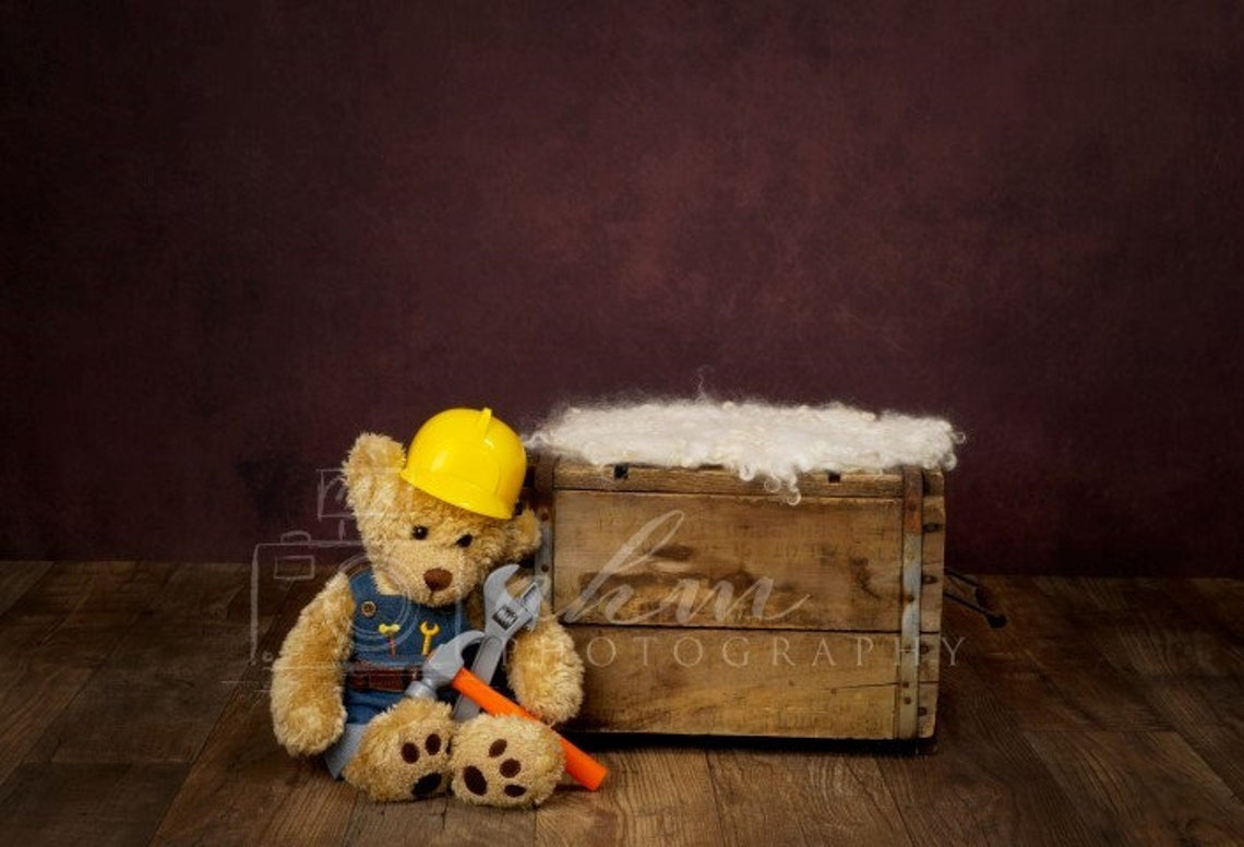 Construction Worker Newborn Digital Backdrop Hammer Tool Baby | Etsy