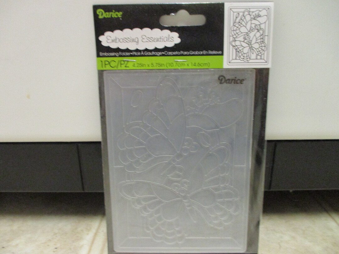 Darice Mosaic Butterfly Embossing Folder-spring Embossing Folders ...