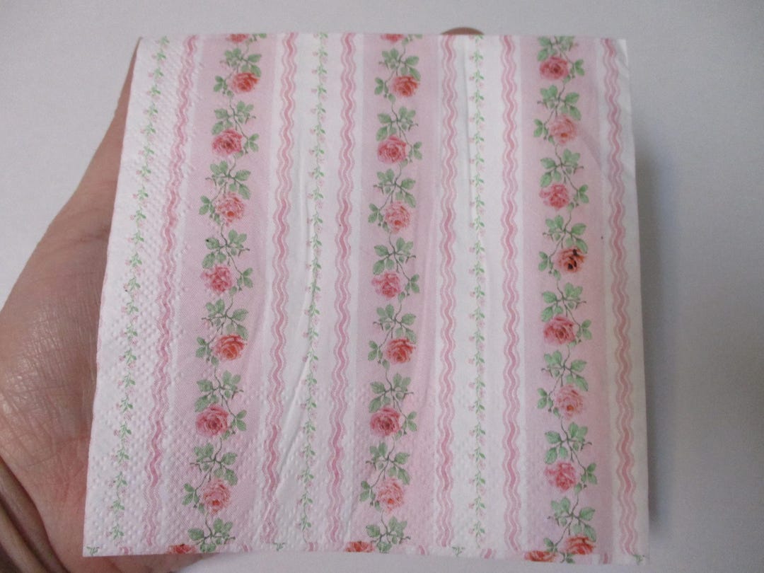 2-shabby Chic Floral Cocktail Decoupage Napkins-rose Decoupage Napkins ...