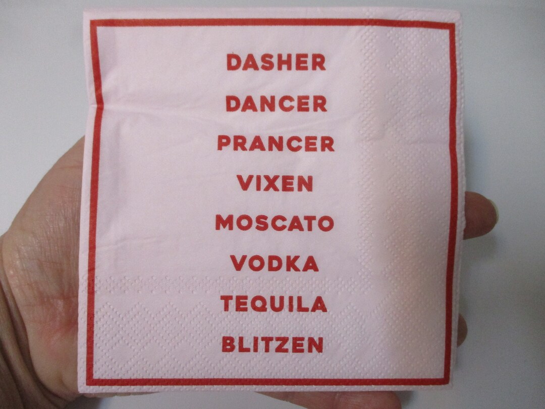 2-christmas Cocktail Decoupage Napkins-alcohol Decoupage Napkins - Etsy