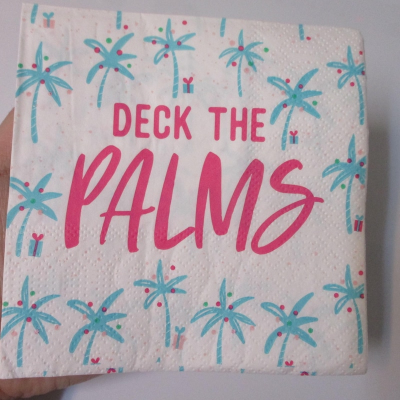 Palm Tree Napkin - Etsy