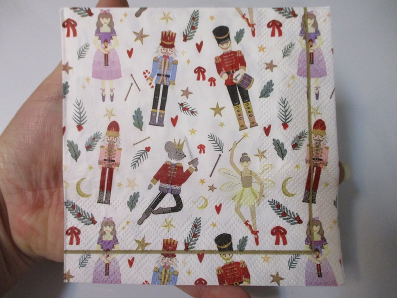 2-nutcracker Cocktail Decoupage Napkins-christmas Decoupage Napkins ...