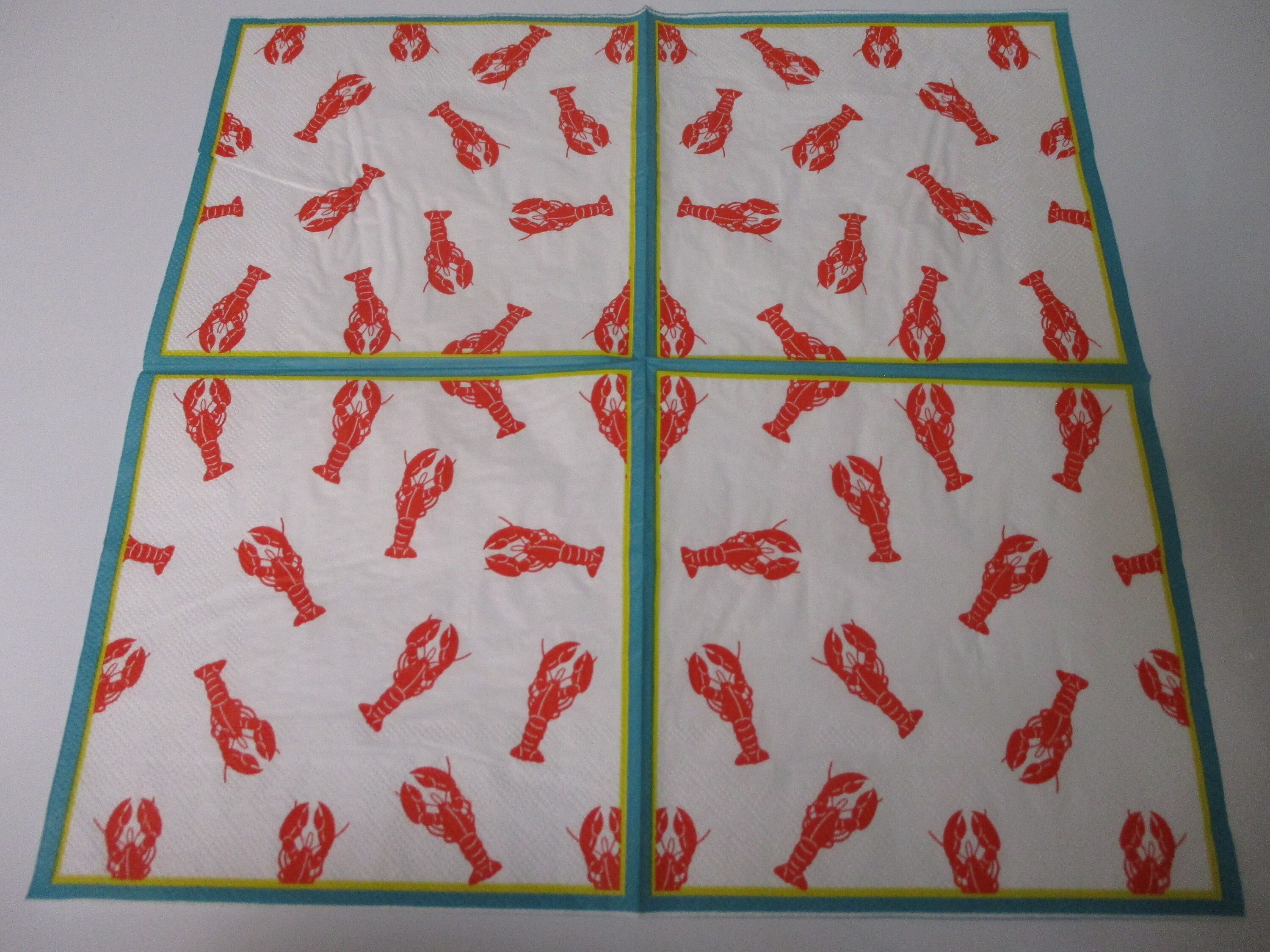 2-lobster Luncheon Decoupage Napkins-crawfish Decoupage Napkins ...