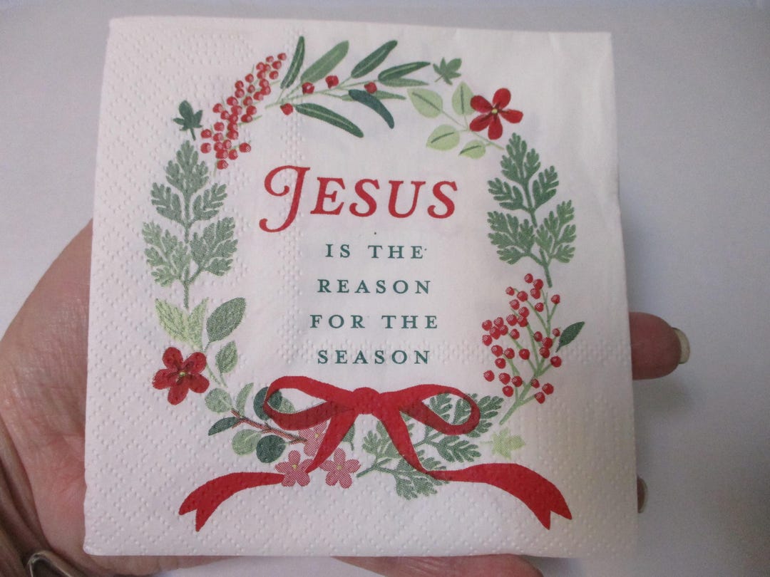2-jesus is the Reason for the Season Cocktail Decoupage Napkins ...