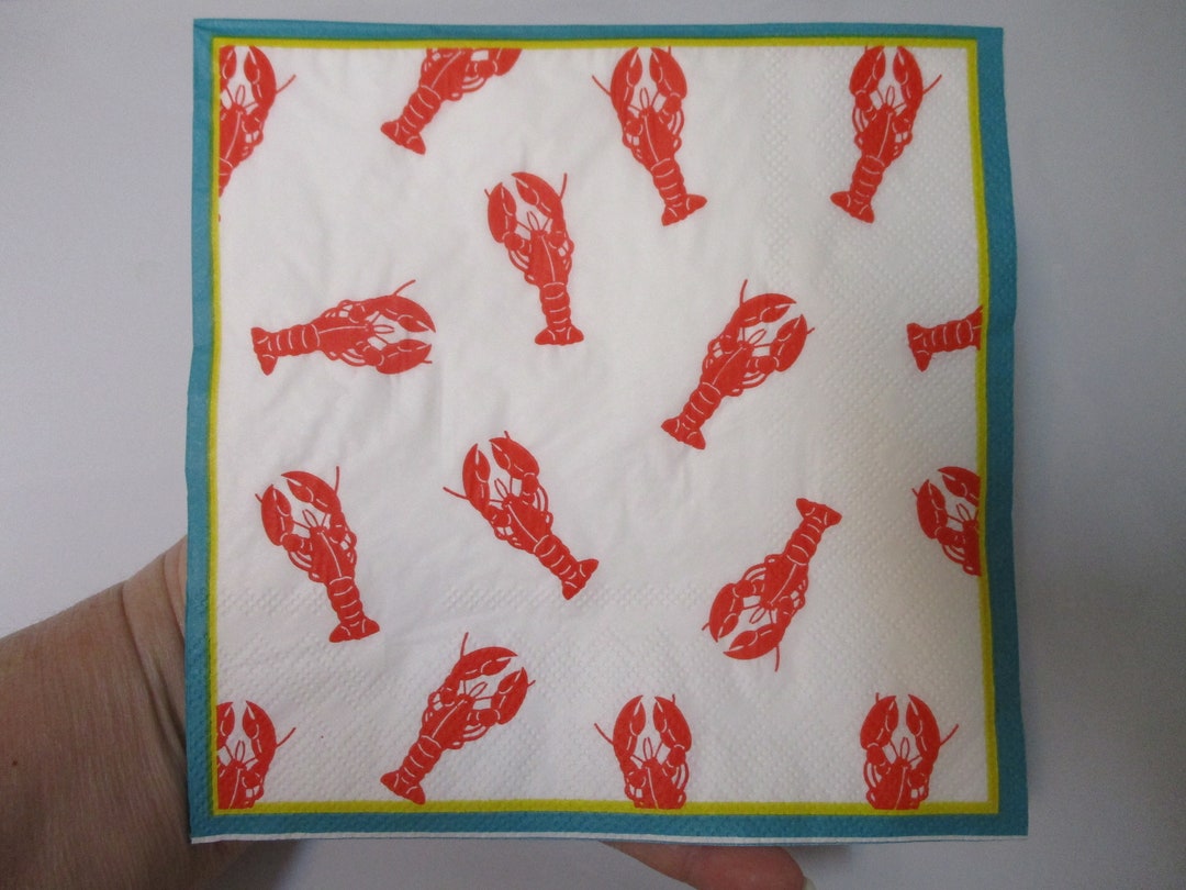 2-lobster Luncheon Decoupage Napkins-crawfish Decoupage Napkins ...
