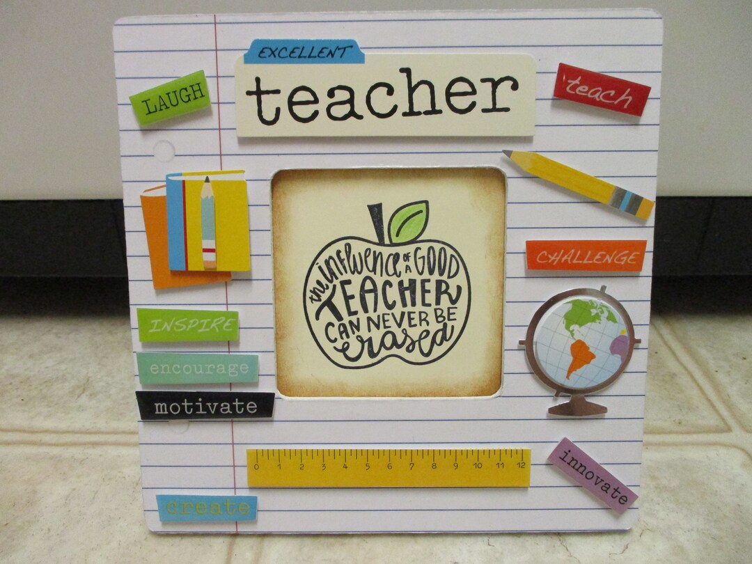 Teacher Frame-teacher Appreciation-classroom Decor-excellent Teacher ...