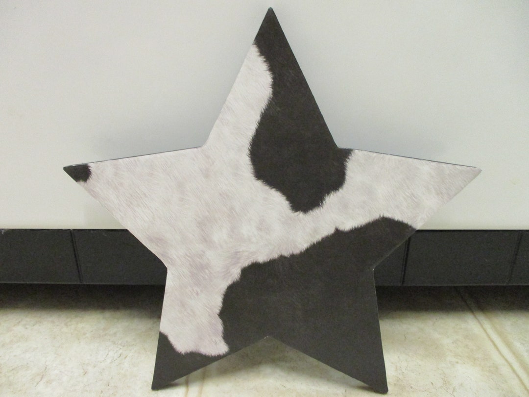 Cowhide Star Wall Decor-farmhouse Decor-rustic Decor-rustic Star Wall ...