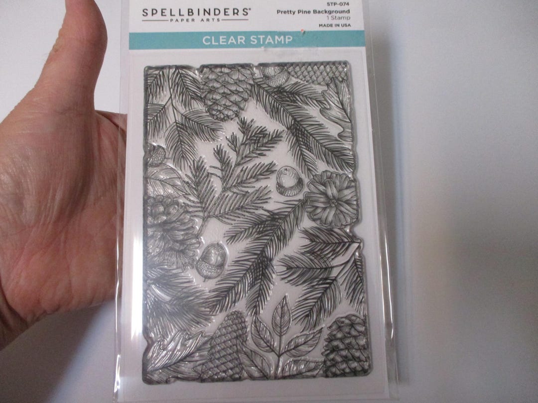 Spellbinders Pretty Pine Background Acrylic Stamp-christmas Stamps - Etsy