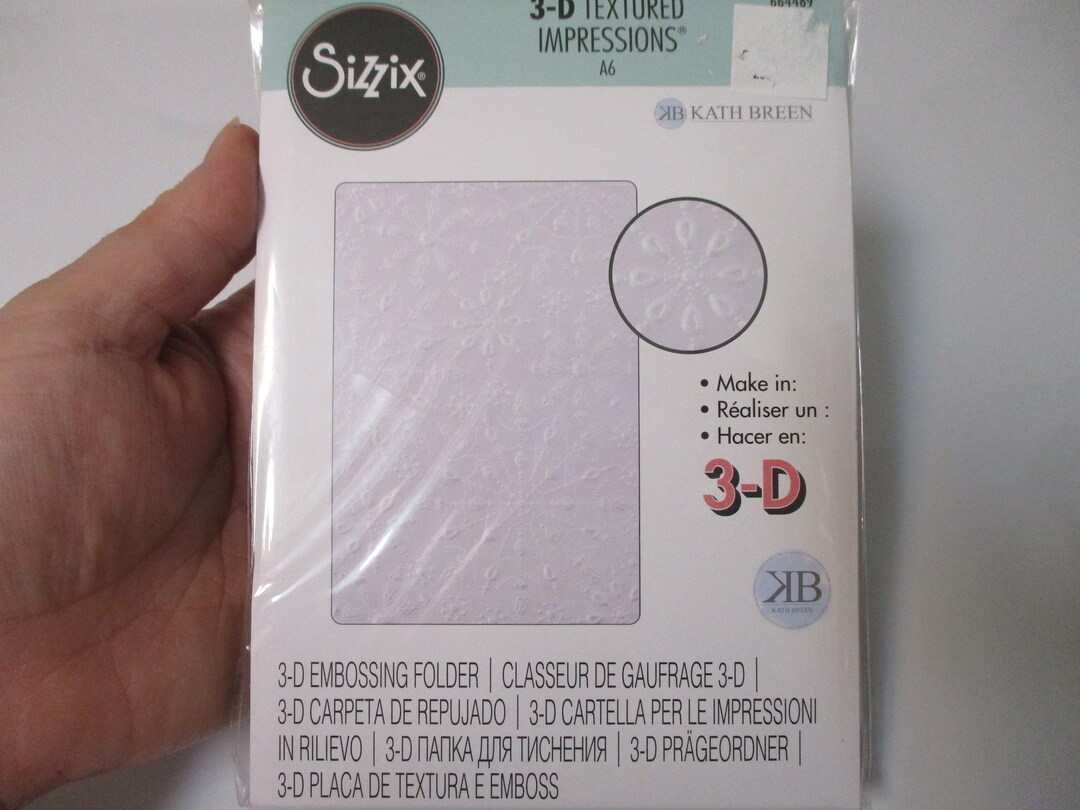 Sizzix Jeweled Snowflakes 3D Embossing Folder-christmas Embossing ...