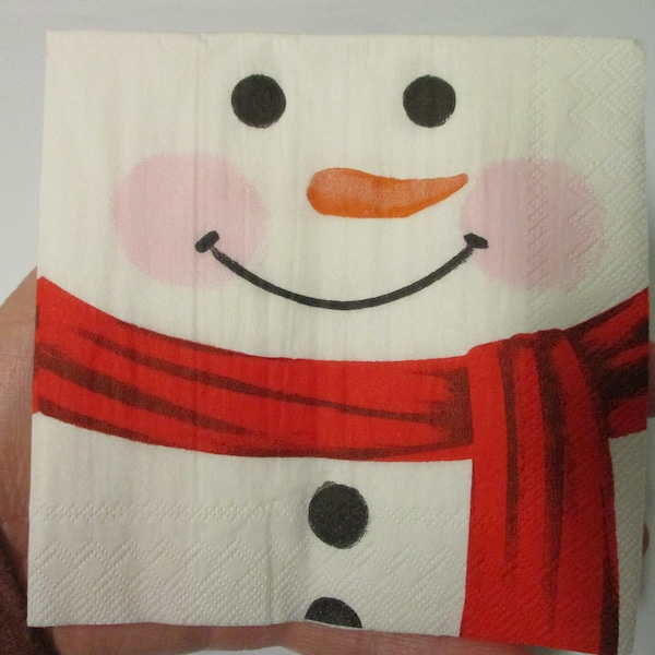 Snowman Napkins - Etsy