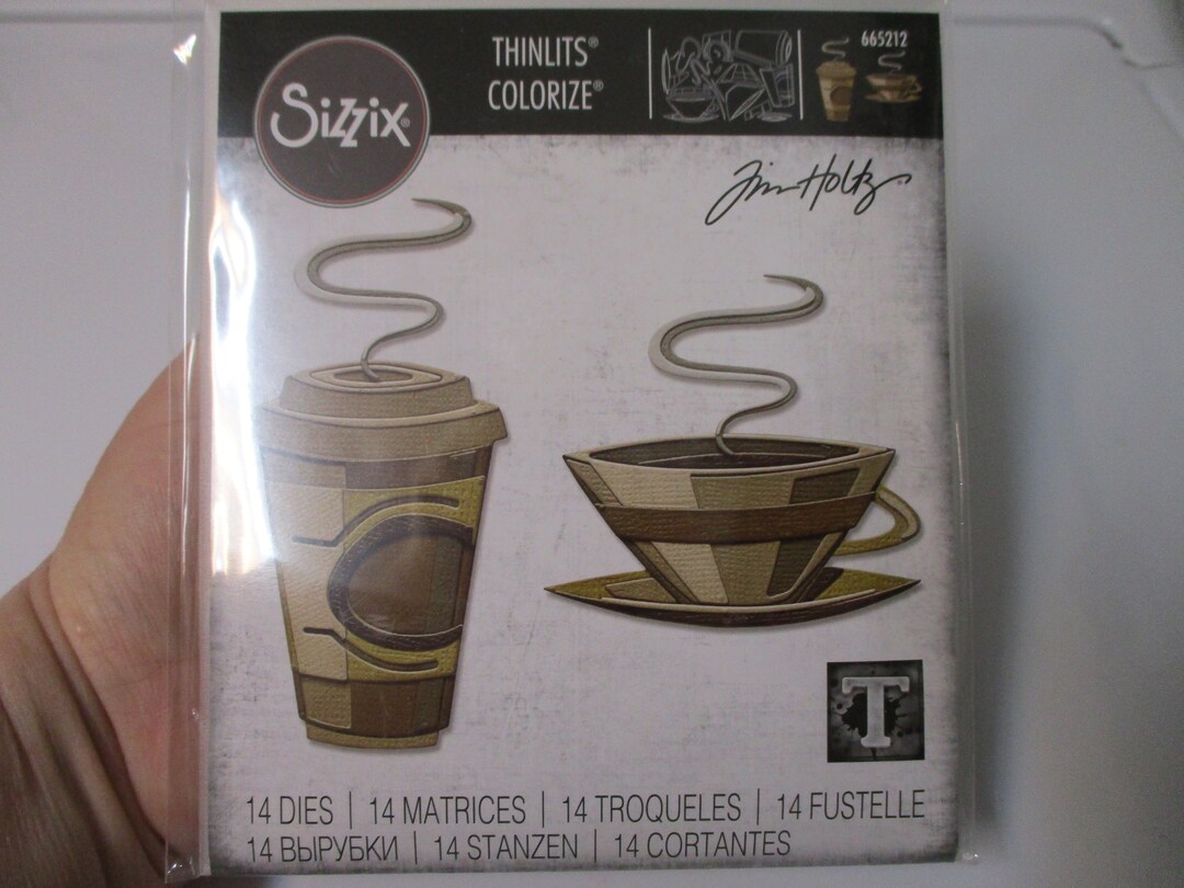 Sizzix-tim Holtz Colorize Cafe Die Set-coffee Die Set - Etsy