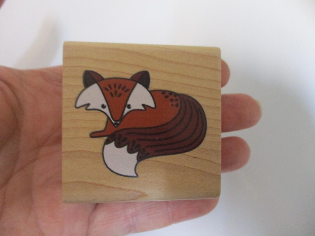 Fox Rubber Stamp - Etsy