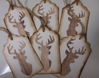 Deer Tags Set of 10 Round Paper Gift Tags - Etsy