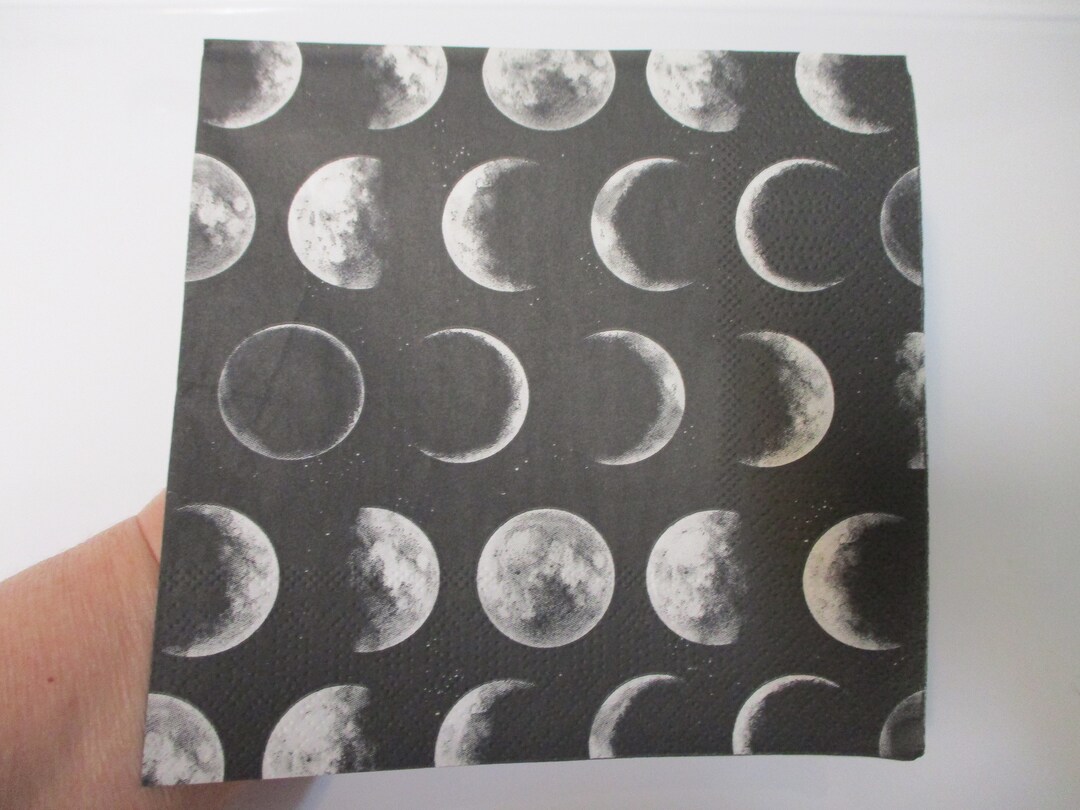 2-moon Phase Luncheon Decoupage Napkins-halloween Decoupage Napkins ...