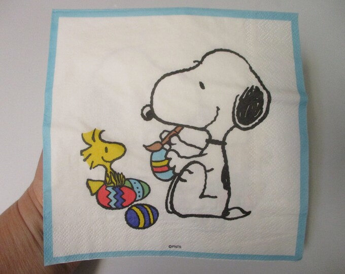 2-peanuts-snoopy Easter Luncheon Decoupage Napkins-easter Decoupage ...