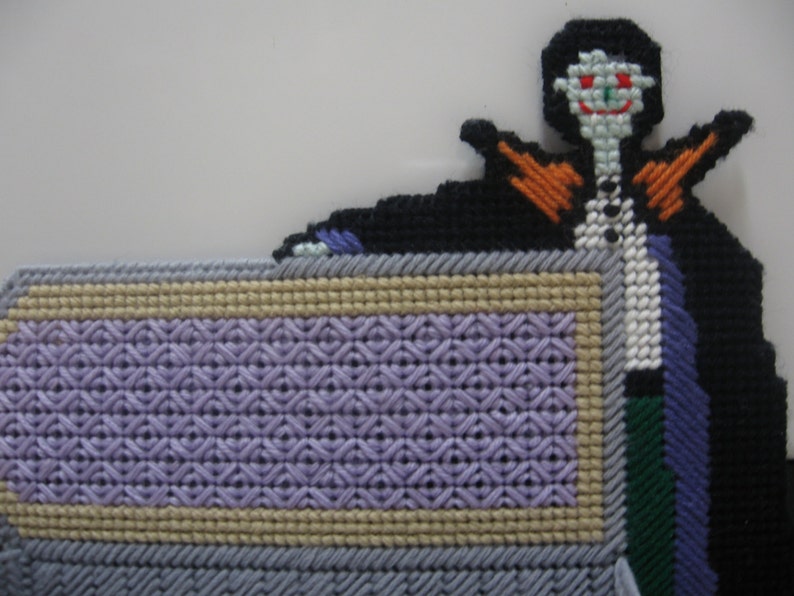 Halloween Decorations-plastic Canvas Vampire and Coffin Treat Holder ...