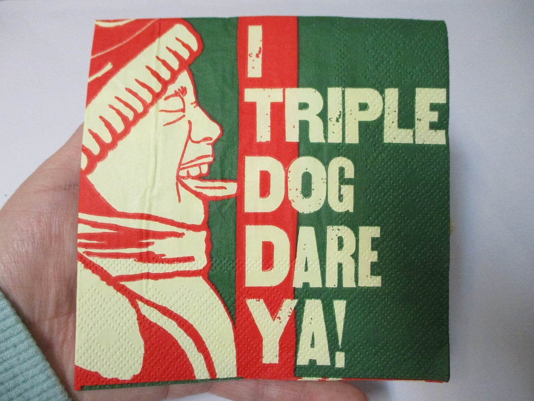 I Triple Dog Dare Ya Cocktail Decoupage Napkins-christmas Decoupage ...