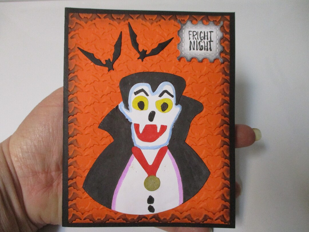 Vampire Halloween Card-handmade Halloween Cards - Etsy