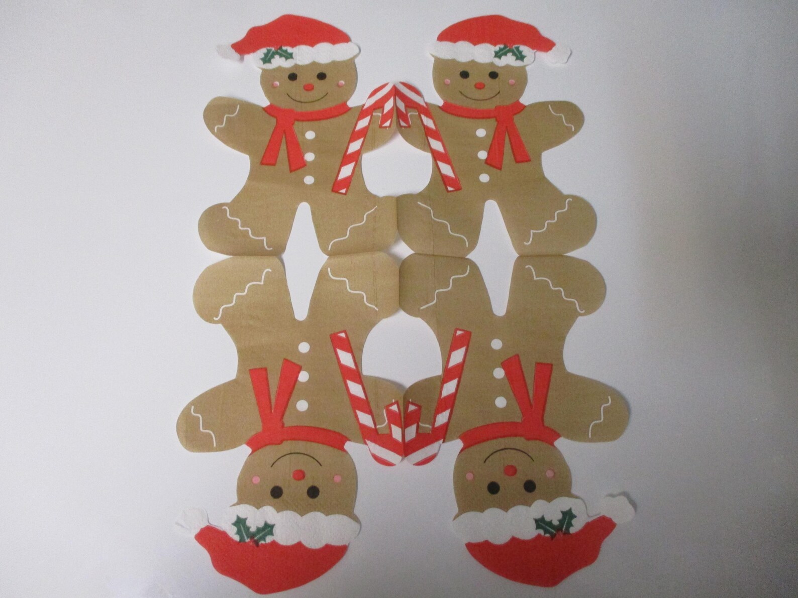 2-gingerbread Man Shaped Cocktail Decoupage Napkins-christmas Decoupage ...