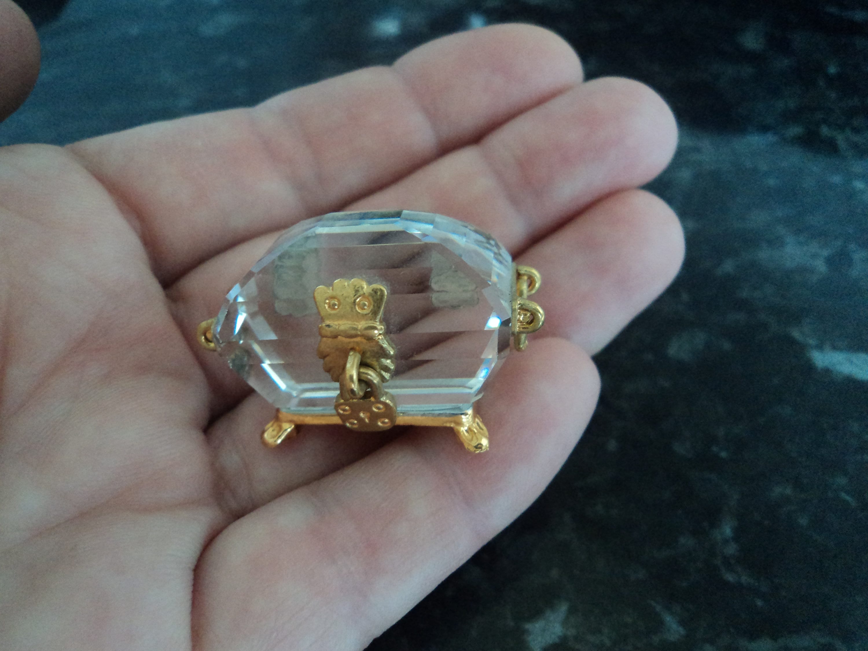 Crystal Coffin With Gold Metal | Etsy UK