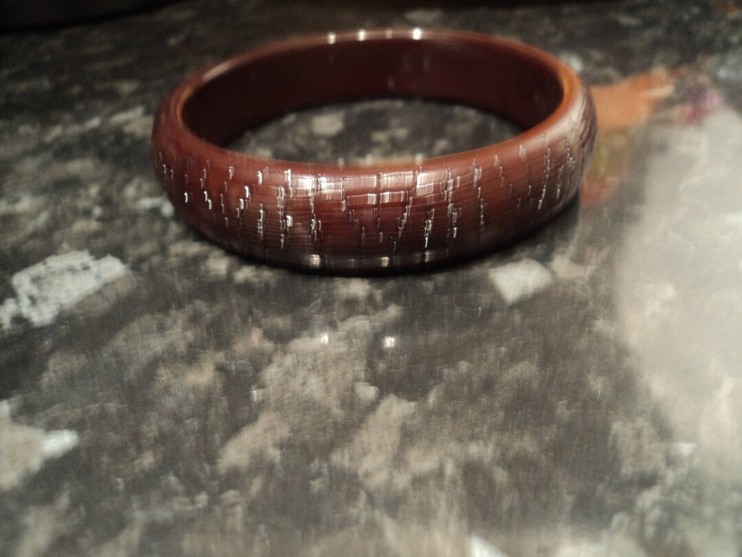 Bakelite Rosewood Color Bracelet - Etsy