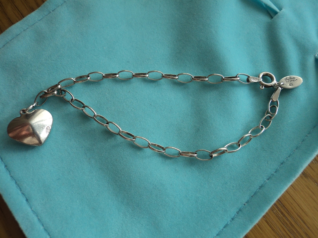 Claude Dasque Silver Trace Chain With Charm Heart - Etsy