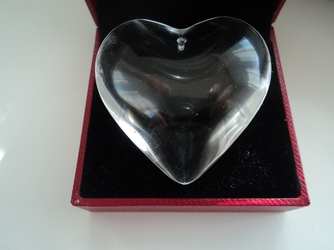 Vintage Rock Crystal Heart - Etsy