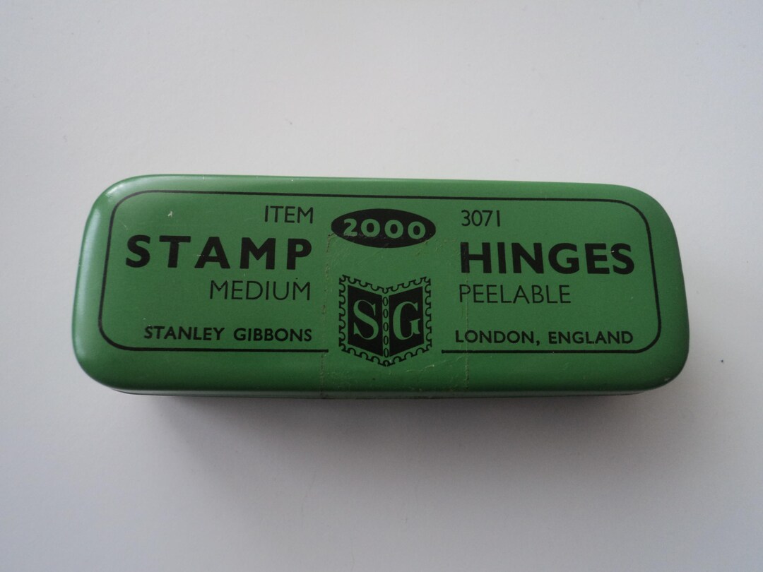 Vintage Stamp Hinges in Tin - Etsy