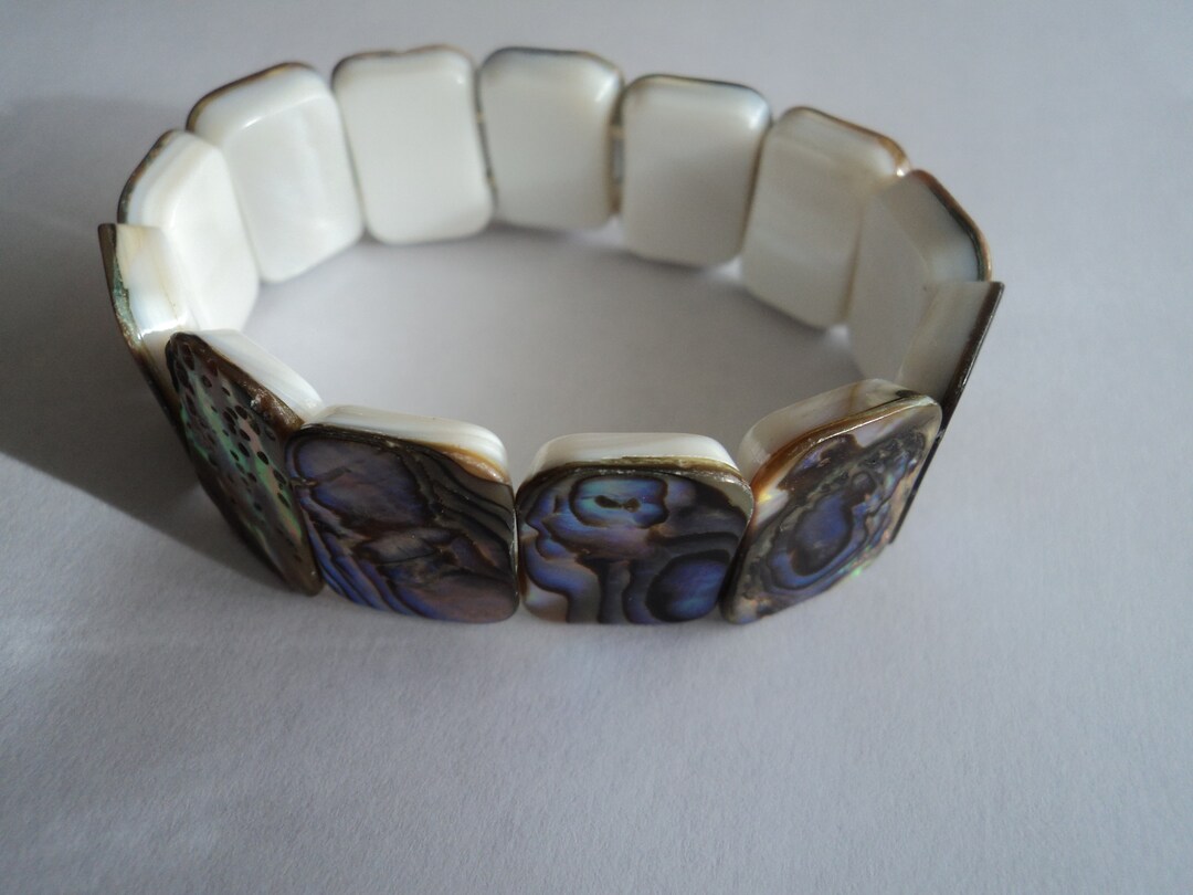 Abalone Shell Stretch Bracelet - Etsy