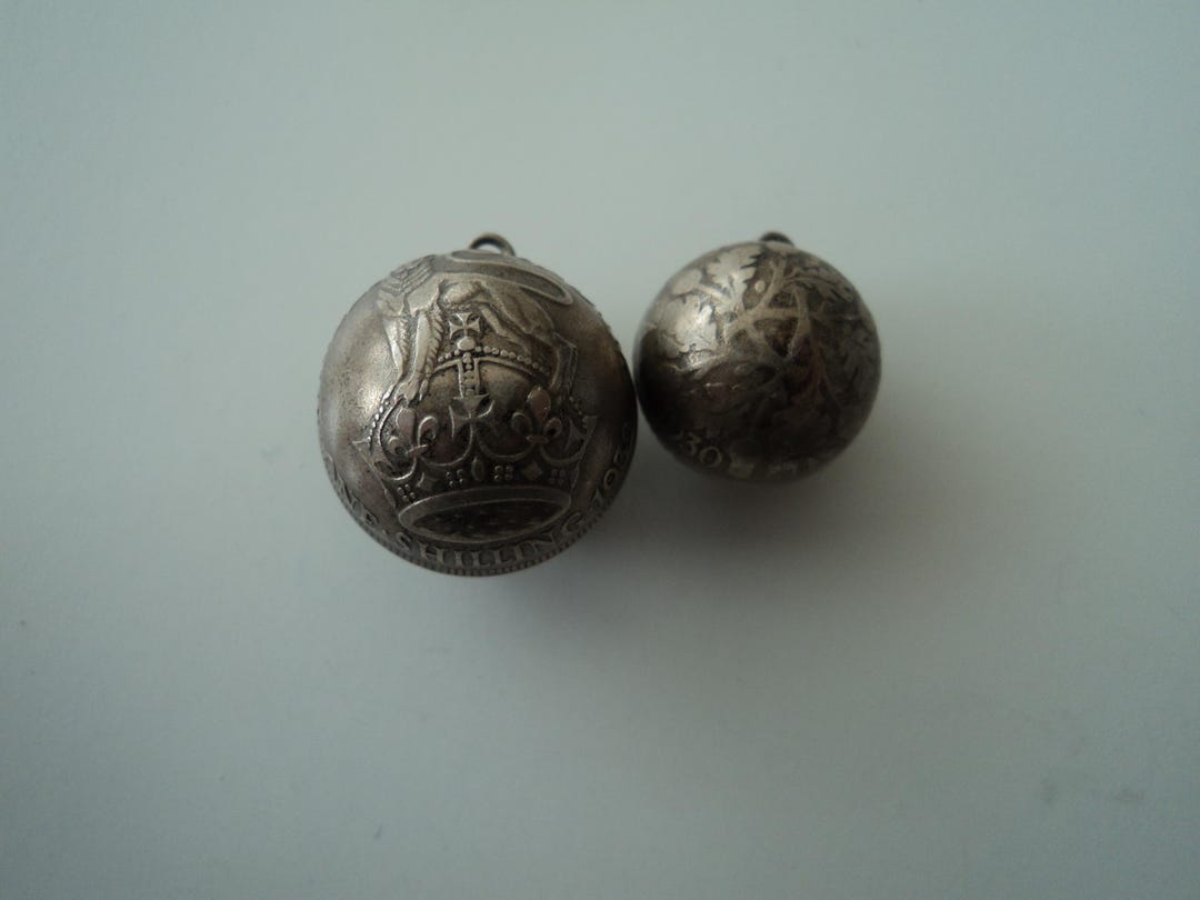 Vintage Silver Ball 1932 1930 Pendant - Etsy