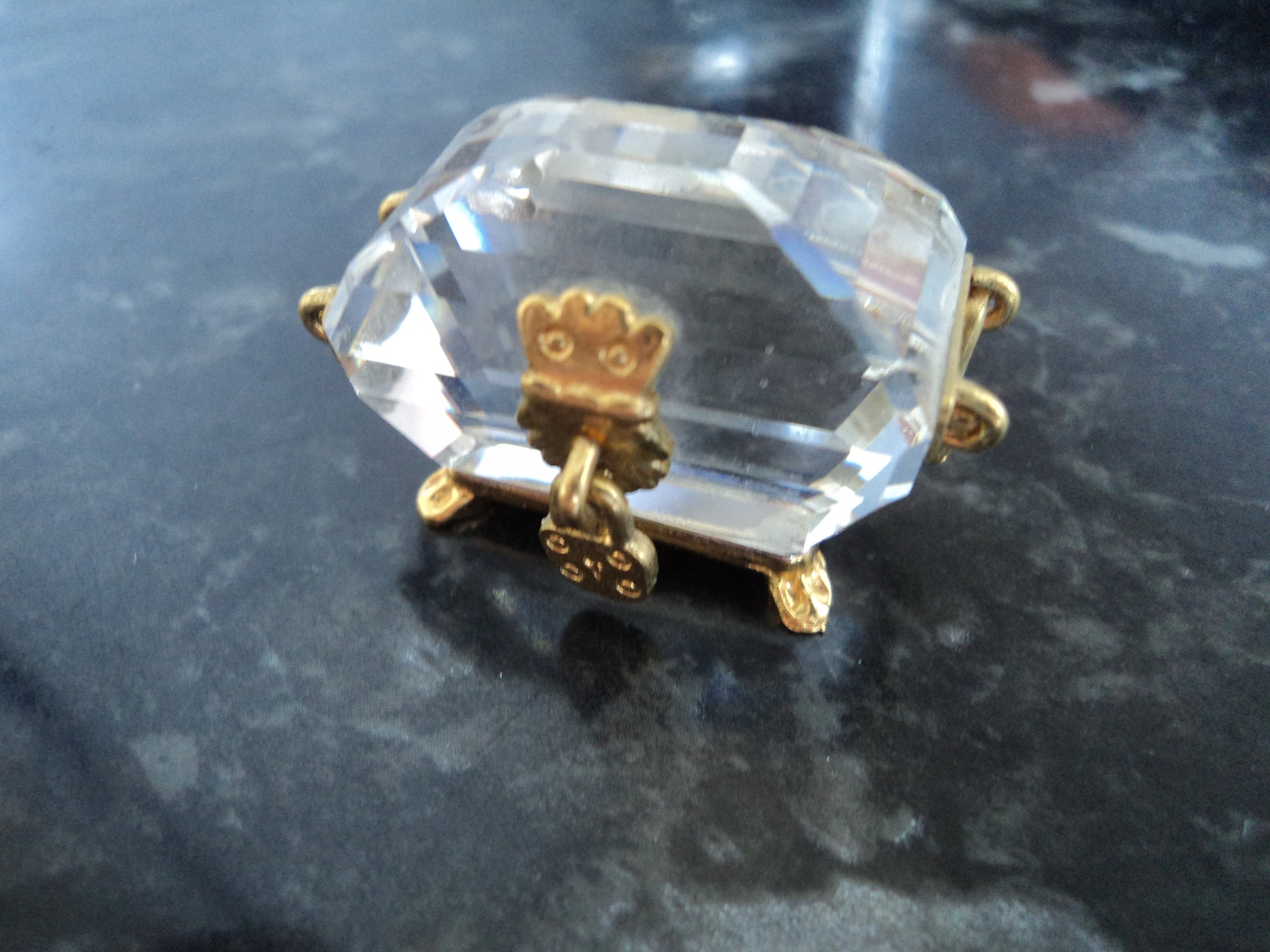Crystal Coffin With Gold Metal - Etsy