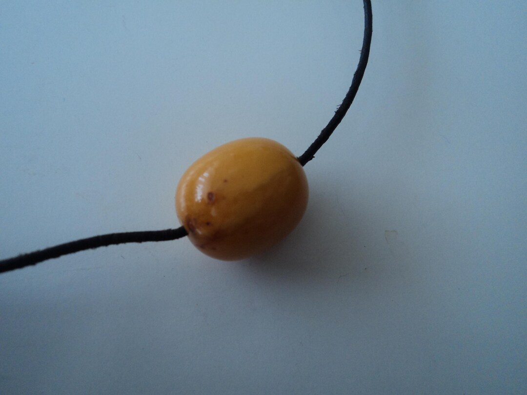 Vintage Natural Baltic Matte Yellow Amber Ball on a String - Etsy
