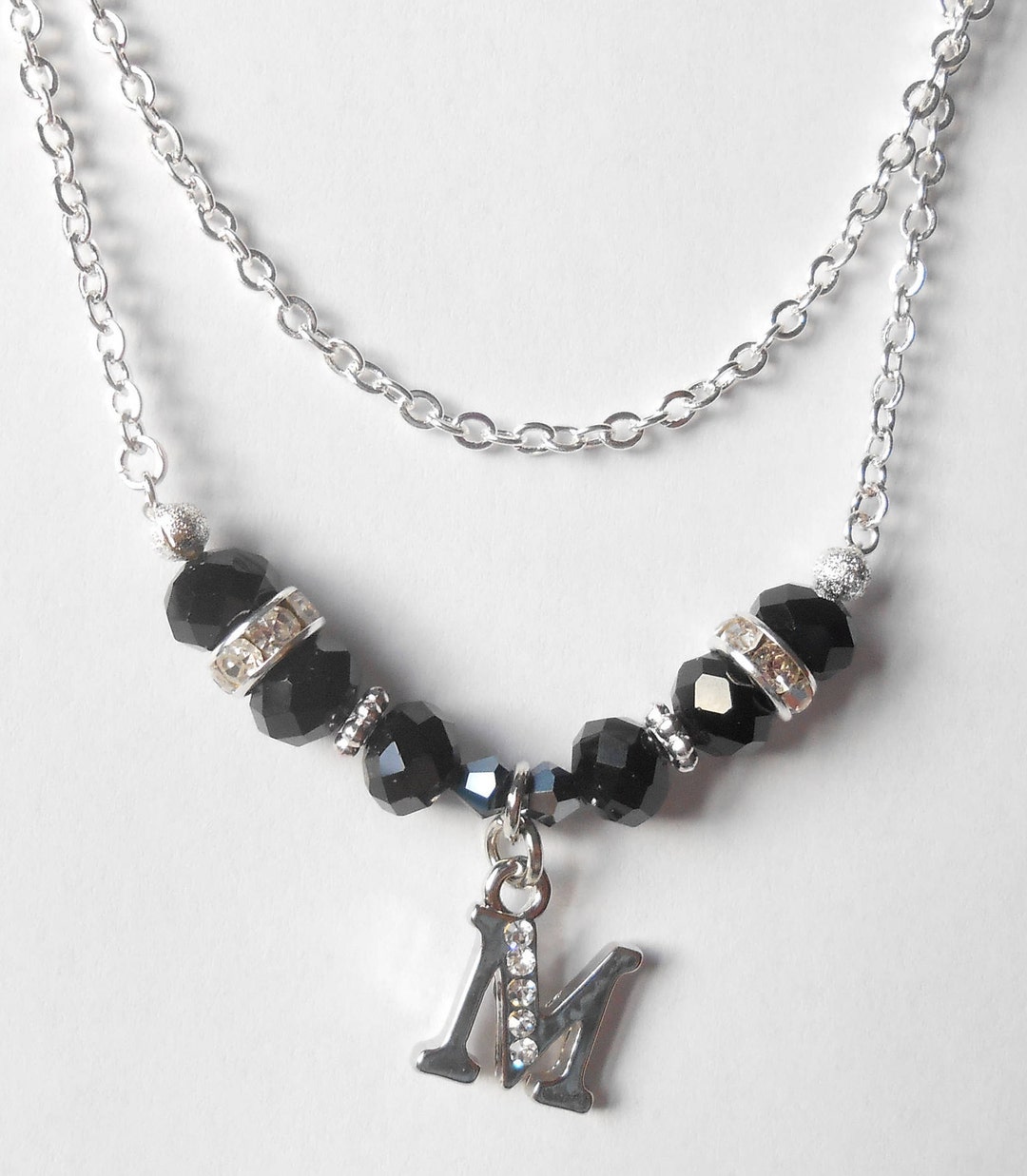 Initial Choker Necklace Personalised Jewellery Silver - Etsy