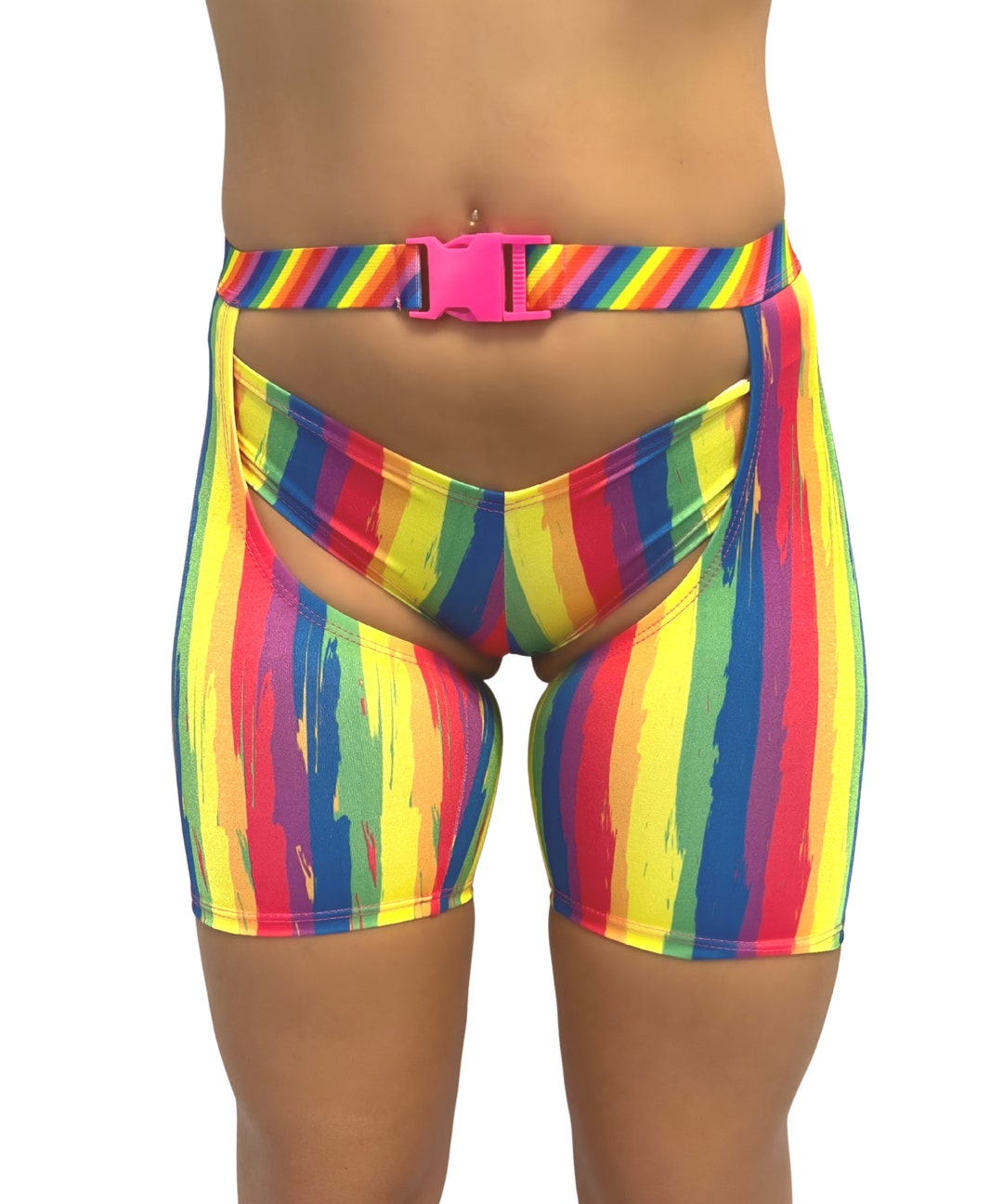 Rainbow Thigh Chaps Great for Rave festivals and Pride Events - Etsy