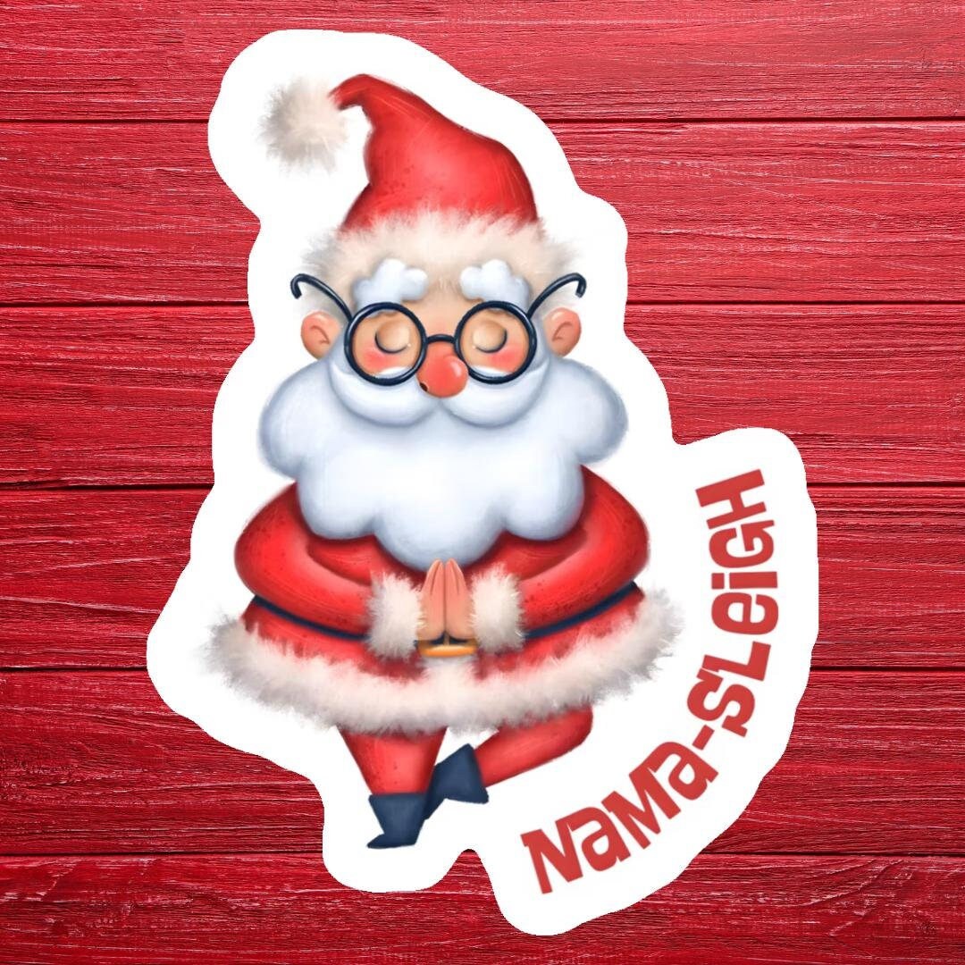 Nama-sleigh Sticker, Santa Sticker, Positive Quote Sticker, Water ...