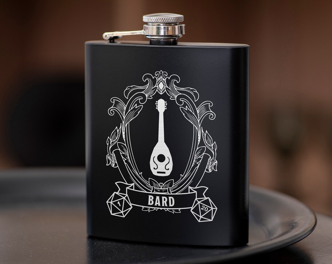 Bard Class Dnd Hip Flask 7oz Gift for Dnd Party, Great Gift Idea for ...