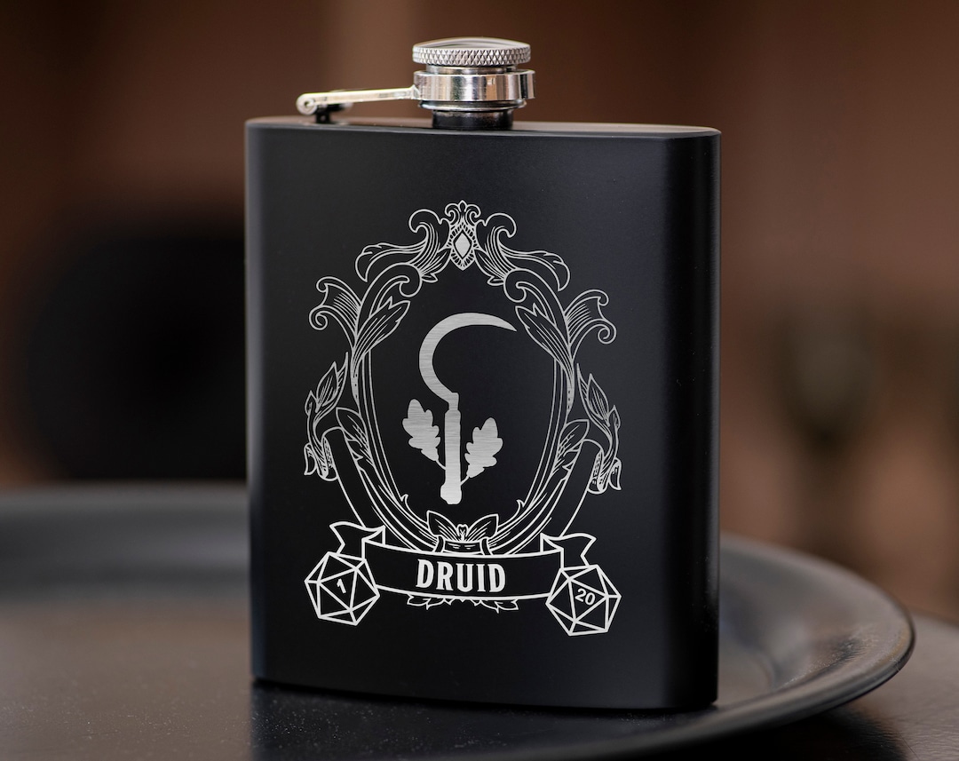 Druid Class Dnd Hip Flask 7oz Gift for Dnd Party, Great Gift Idea for ...