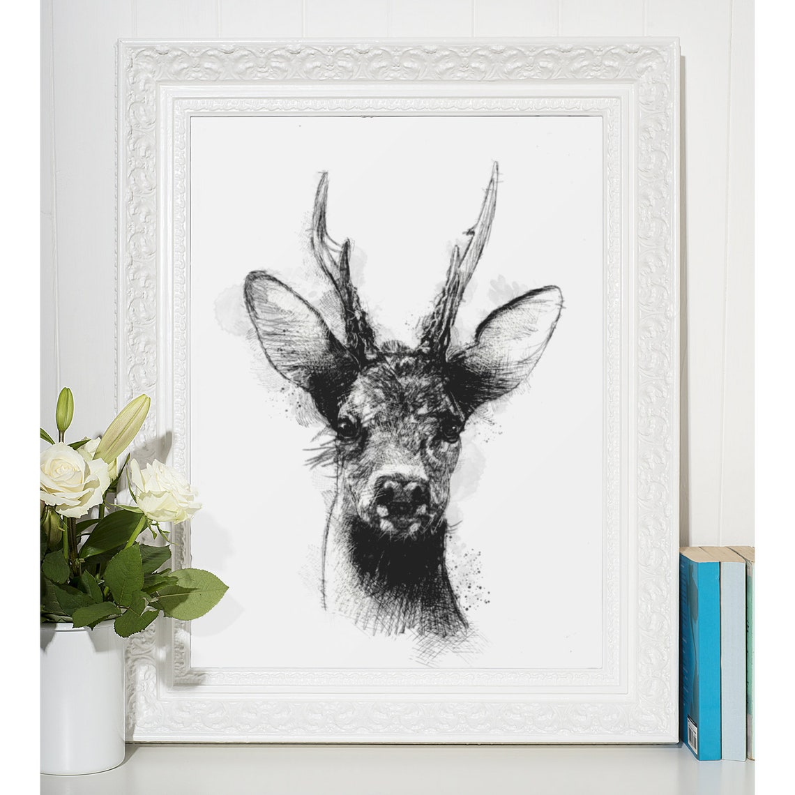 Roe Deer Sketch | Limited Edition Fine Art Print From Original Drawing ...