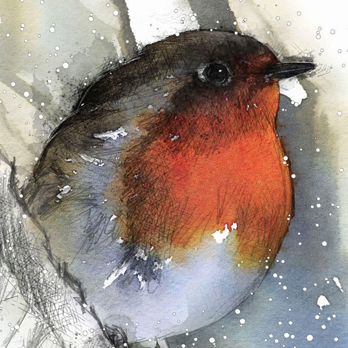Robin Winter Limited Edition Fine Art Print From Original | Etsy UK