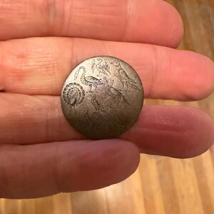 Antique Copper Token Coin Hand Engraved With Birds and Animals ...