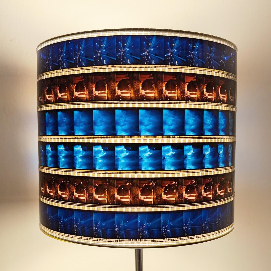 Recycled 35mm Film Strip Lamp Shade Blue Orange - Etsy