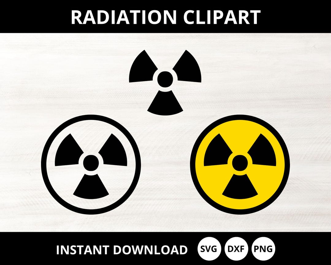 Radiation Symbol Clipart, Radiation Symbol Cut File, Radiation Symbol ...